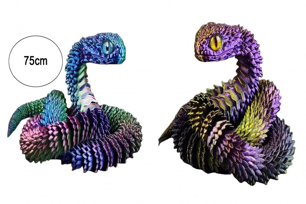 ZNCE_ Articulated Snake Decoration Flexible 3d Printed Snake Toy ...