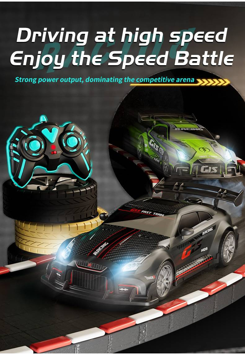 1/16 4WD RC Spray Drift Racing GT Car Remote Control Sport Car High ...