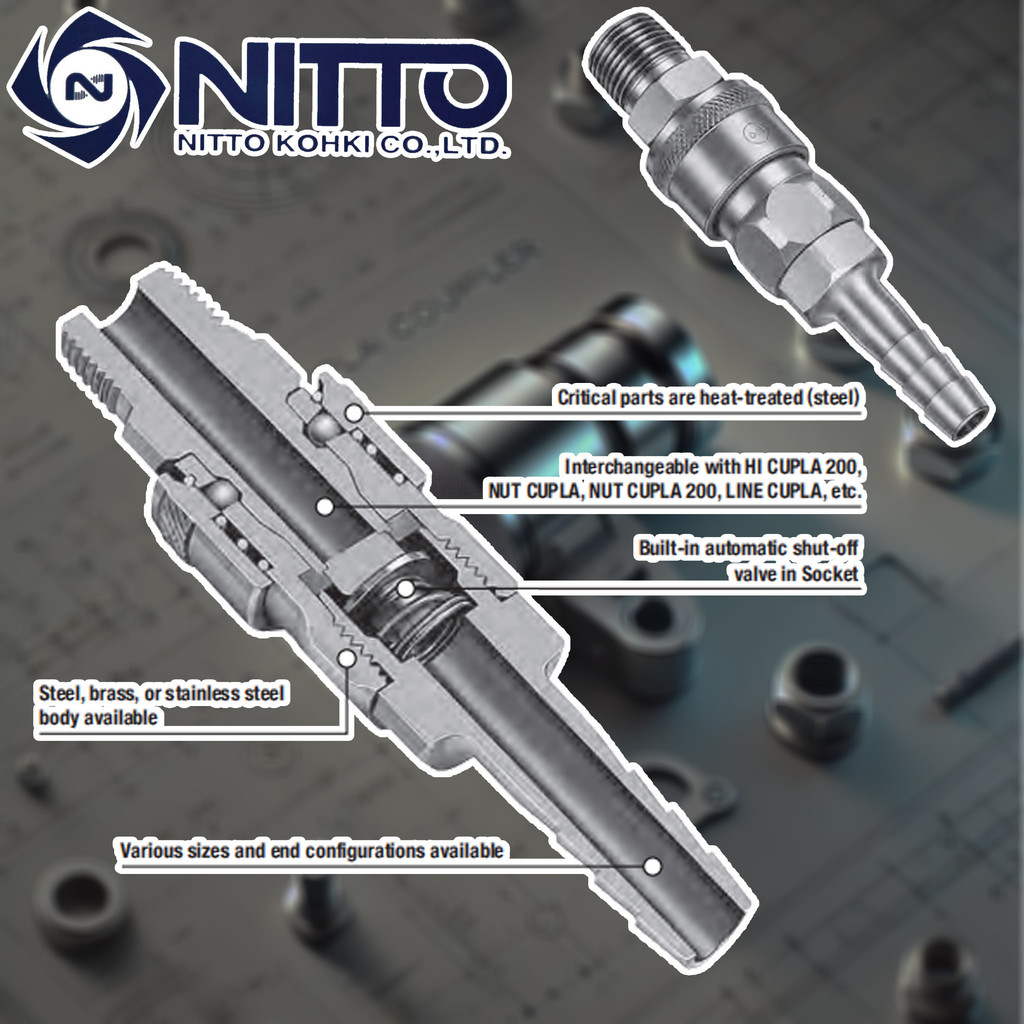 [100% Original] Nitto Hi-Cupla Series Quick Air Coupler Low Pressure ...