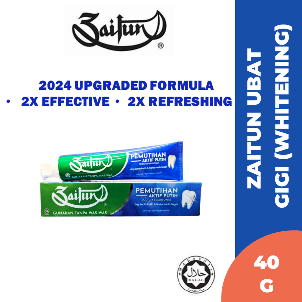 ZAITUN Ubat Gigi Pemutihan/ Whitening Toothpaste 40G Gunakan Tanpa Was ...