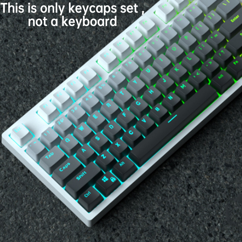 PBT Keycap OEM Dust Gray Side-engrave Trans-light Keycap Personality ...
