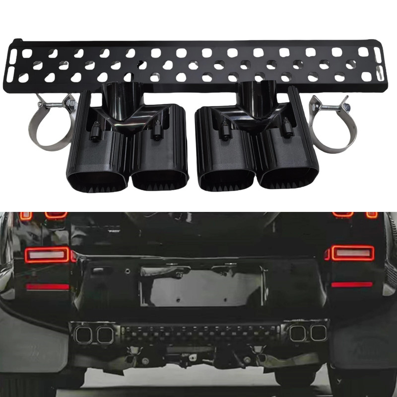 Rear Exhaust Tail Pipe Round Four Outlet Muffler Tip For Land Rover ...