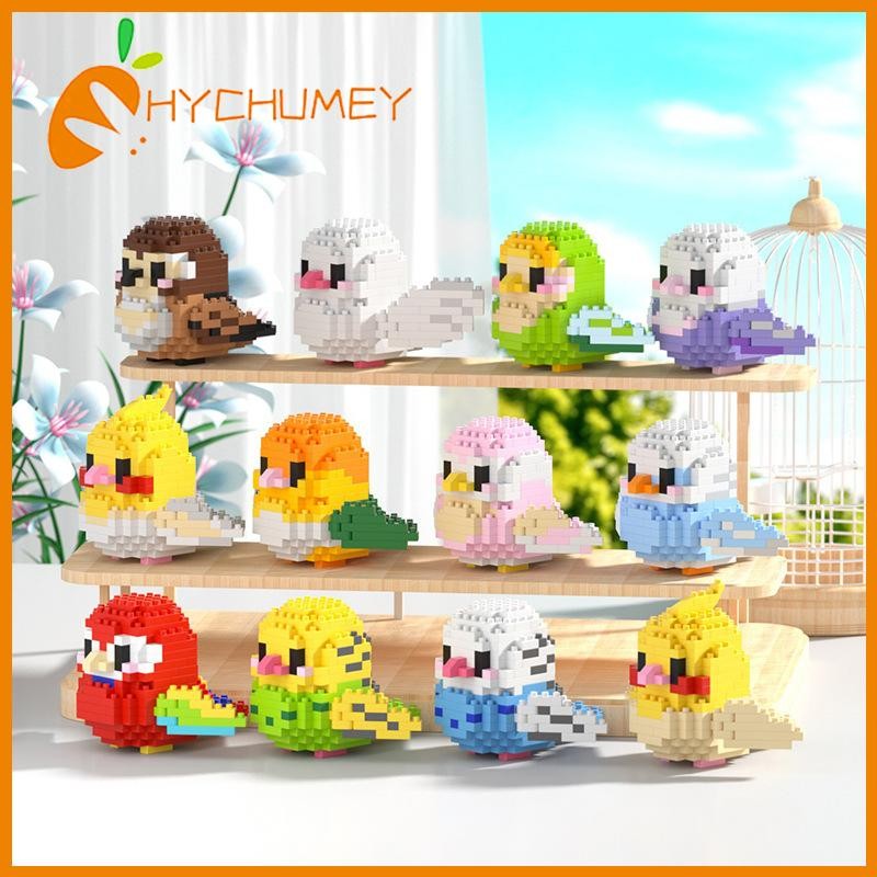 Plastic Colorful Abs Brick Set Cartoon Bird Figure Brain Teaser Toy ...