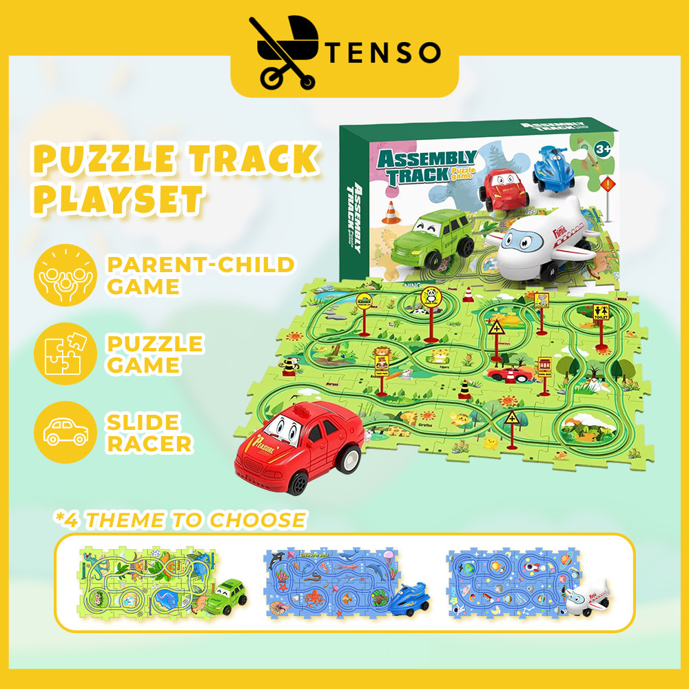Tenso [Free Car] Track Car Vehicle Puzzle Track Playset Fun Race ...