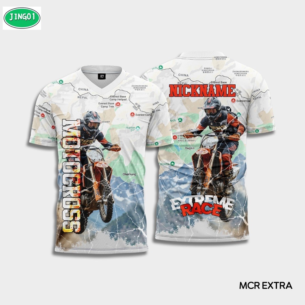 ((JING02) Kaos Jersey Motocross Drifit Premium 3R Sport MCR Extra ...