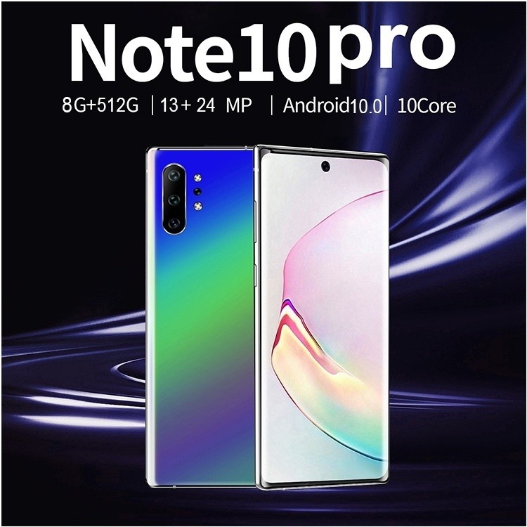 in stock Note10pro Smartphone with 12+512GB Large Memory 6.8inch Full Screen Support Face Unlock ...