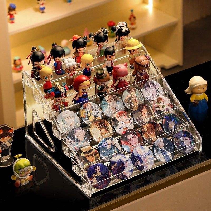 Badge storage//// Baji Display Stand Transparent Desktop Millet Storage ...