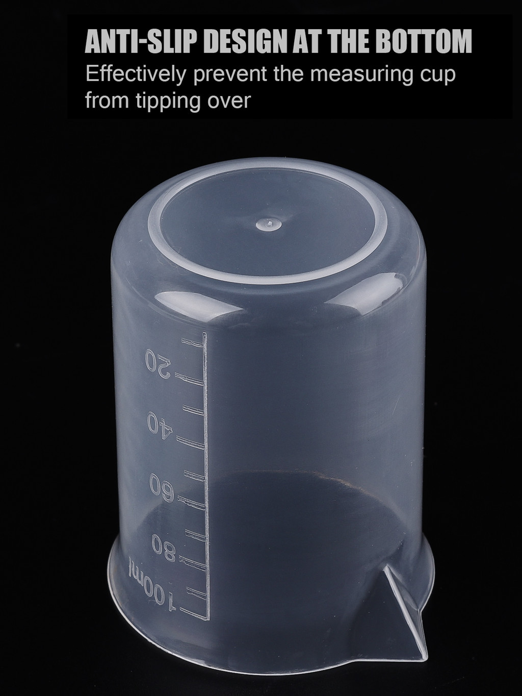 100ml Graduated Measuring Cups - Transparent Plastic Scale Beaker Cup ...