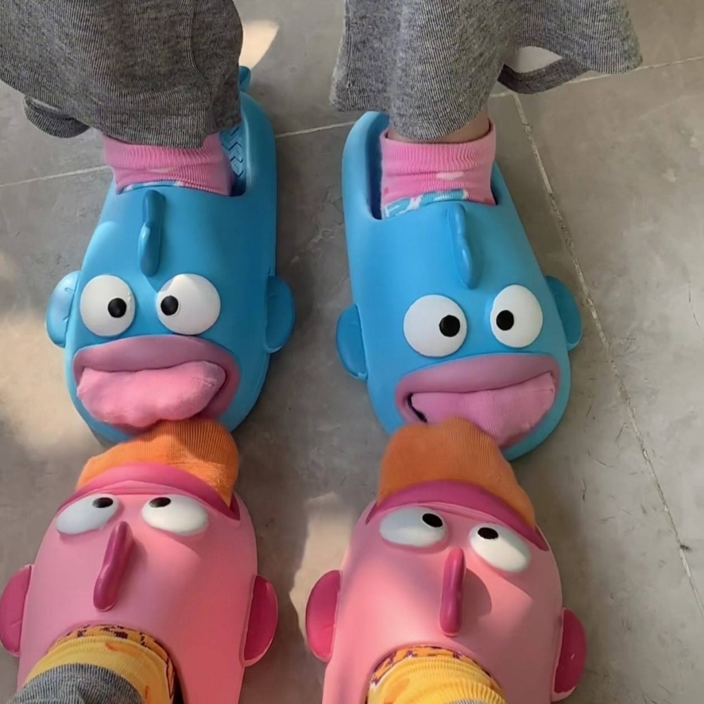 Ugly Fish Slippers For Women In Summer Wear 2025 New Funny Cute Tongue ...