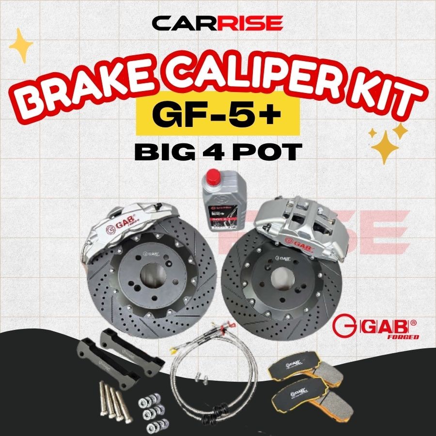 Gab Forged Brake Caliper Kit Big 4 Pot 330mm GF-5+ for 17” rim (Come ...
