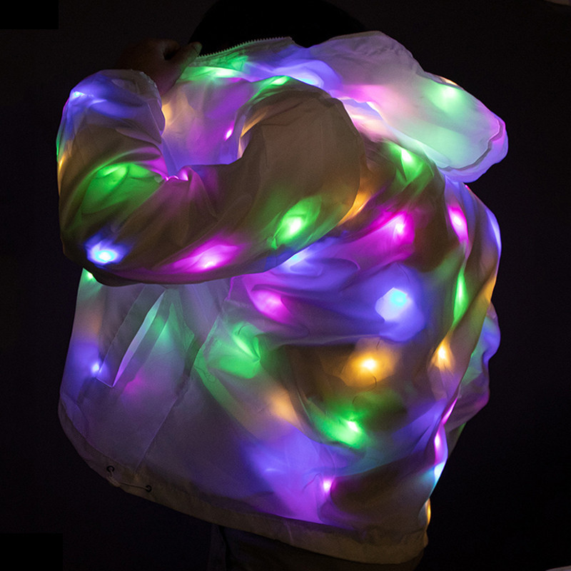 2Pcs/Set LED light up Jacket led dance dress Rave performance ...