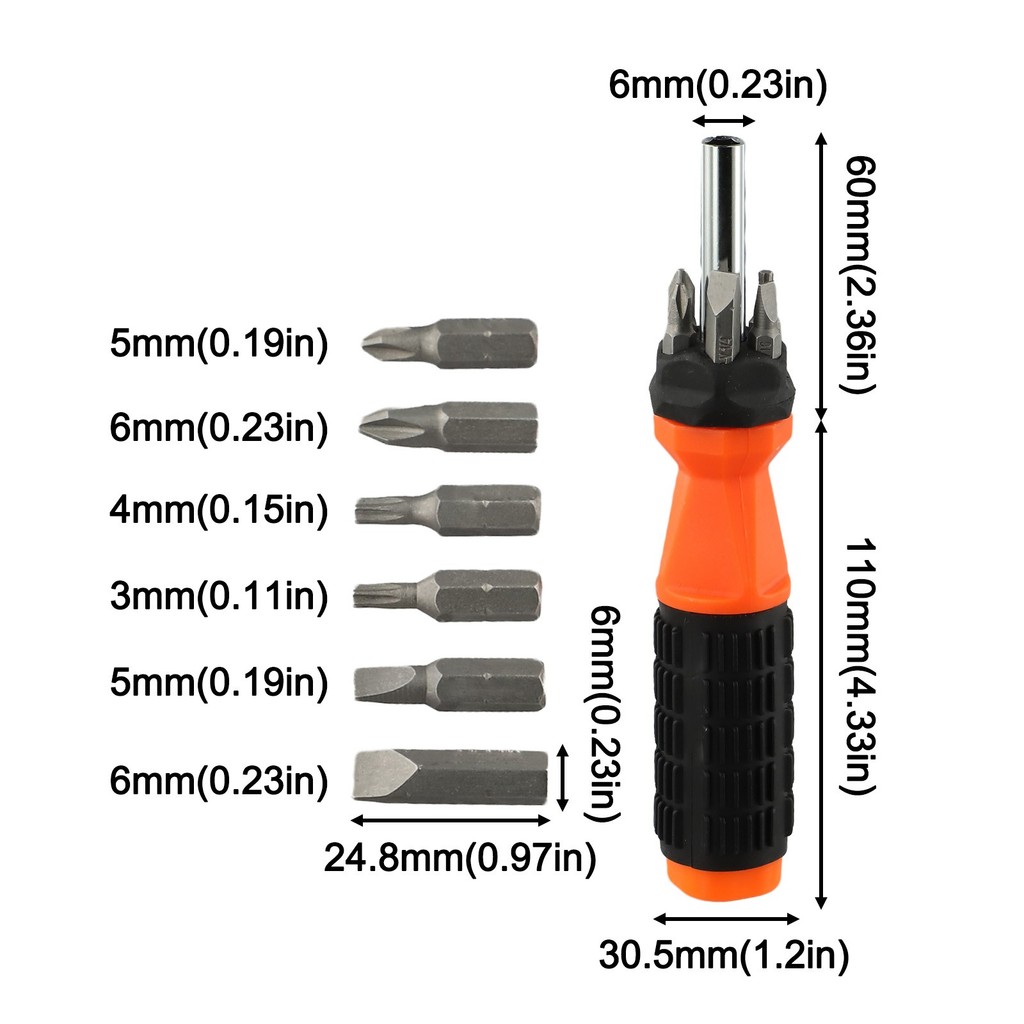 [VE]1pc 6-In-1 Screwdriver set Screwdriver Manual Screwdriver Cross ...