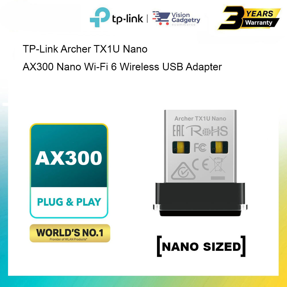 TP-Link Archer TX1U Nano AX300 Nano Wi-Fi 6 Wireless USB Adapter | Shopee Malaysia