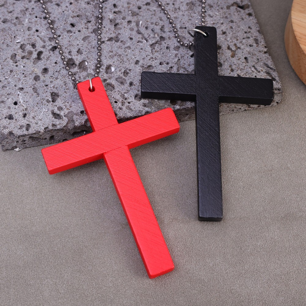Gothic Style Y2K Vintage Cross Neck Chain - Unisex Long Cross Pendant ...