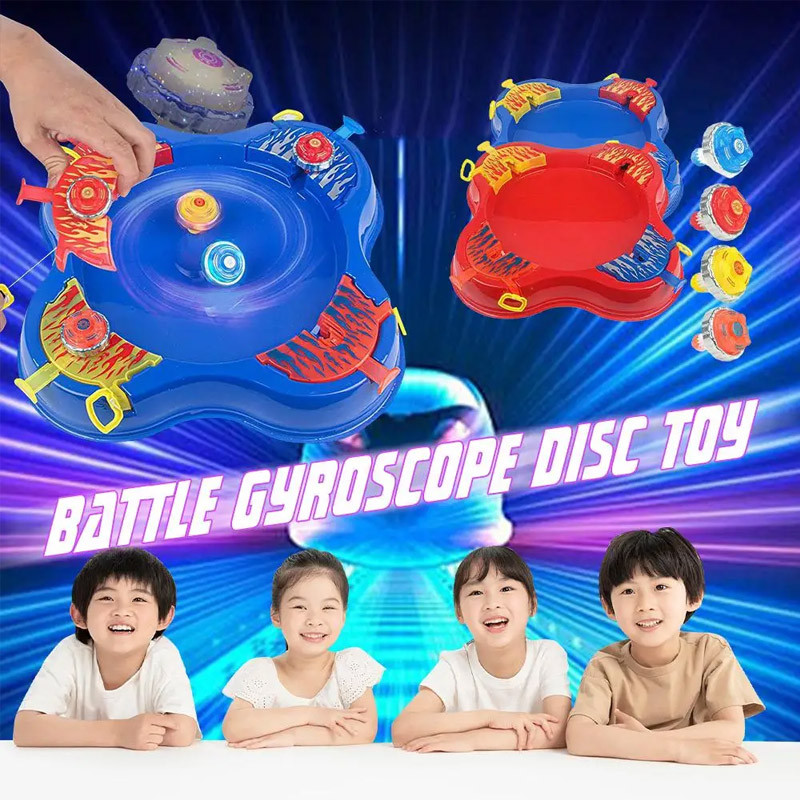 Gyro Disc Battle Toy Luminous Alloy Gyro Toy Hand-pulled launcher ...