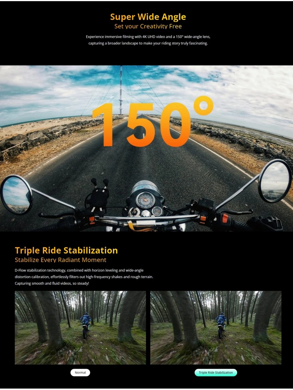 DDPAI Ranger Riding Camera | 4K Video | NightVIS | IP67 Waterproof ...