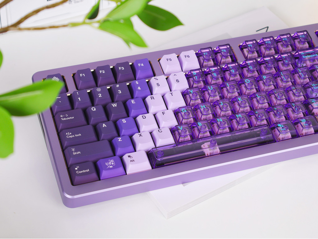 Lilac Keycaps Gradient Purple PBT+PC Light through Cherry profile ...
