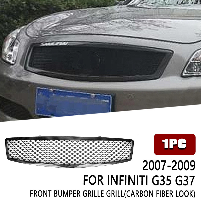 Car Front Grille Racing Grills Upper Bumper Hood Mesh Grid For Infiniti ...
