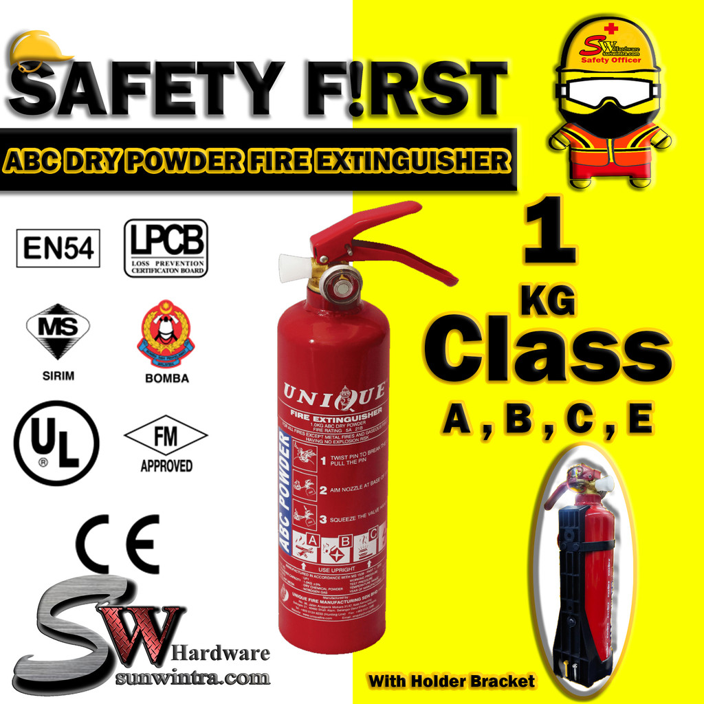 SW Hardware Unique 1Kg ABC Dry Power Fire Extinguisher | Shopee Malaysia