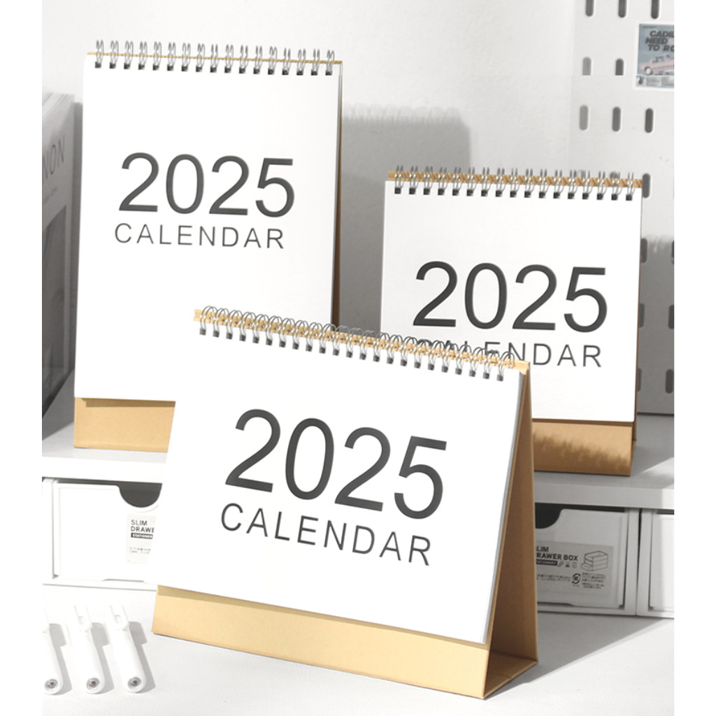 EASY1.SALES Year 2025 Muji Simple Korean Style Table Calendar Desktop ...