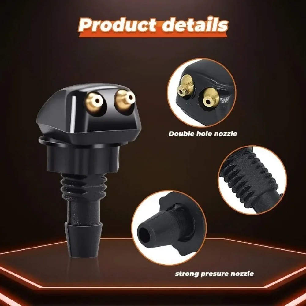 Car Front Windshield Wiper Nozzle Spray Kit Universal Windshield Washer ...