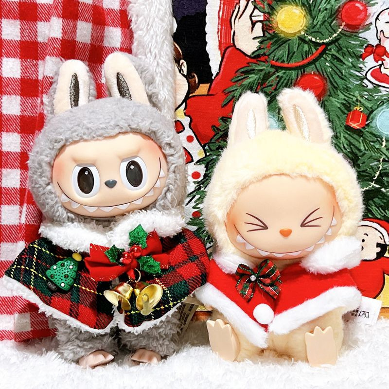 (Only cloth) For 17 CM Labubu dresses-up winter sweater set doll ...