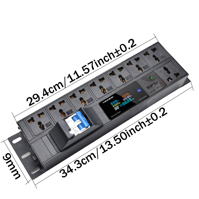 Desktop Socket digital display power strip, 8Ways Universal Sockets ...