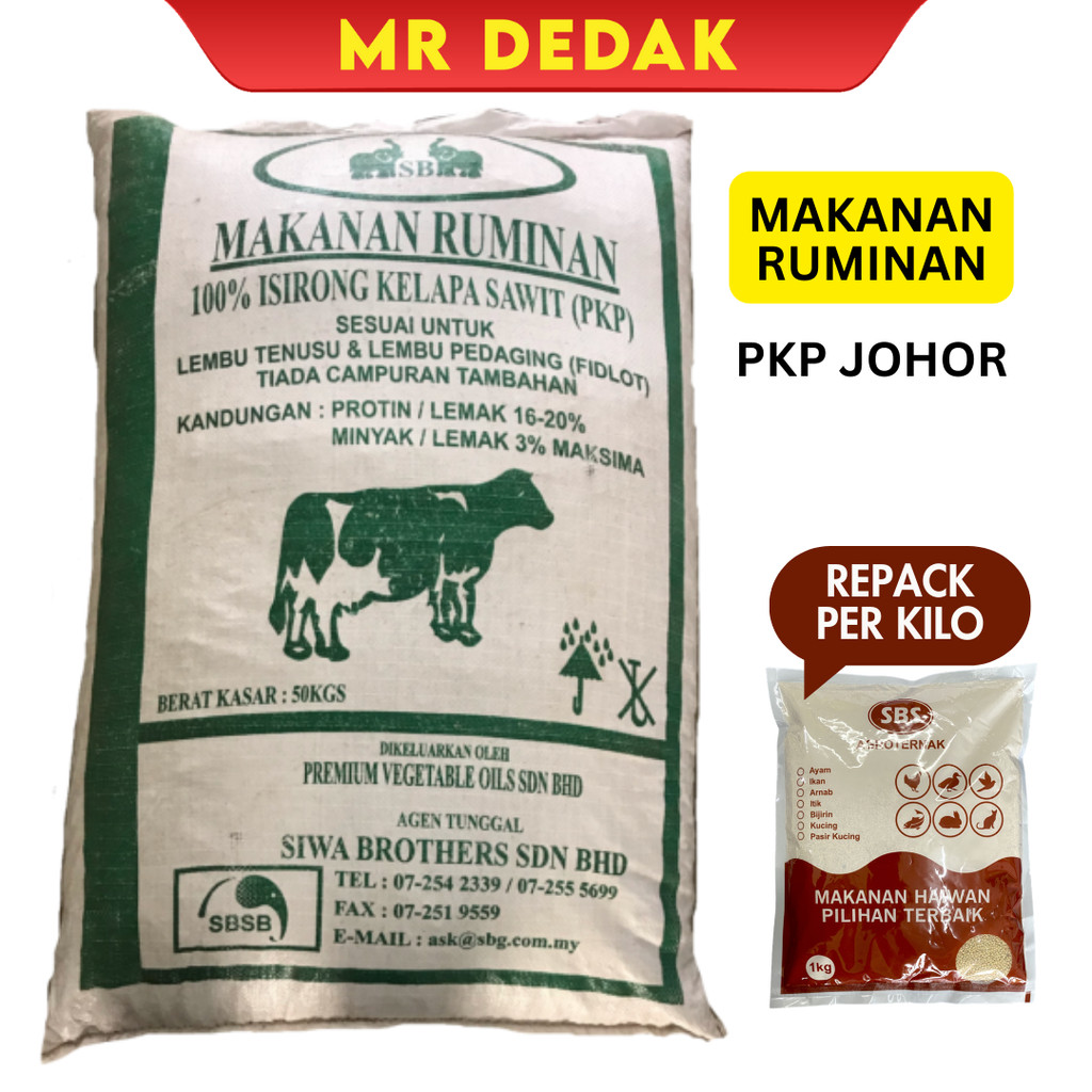 [1KG] [REPACK] PKP JOHOR | MAKANAN RUMINAN | DEDAK LEMBU | SIWA ...