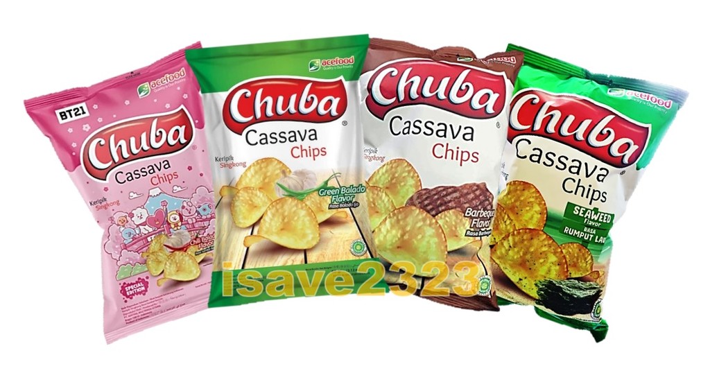 Chuba Cassava Chips (140g) - Barbeque / Chili Balado / Green Balado ...