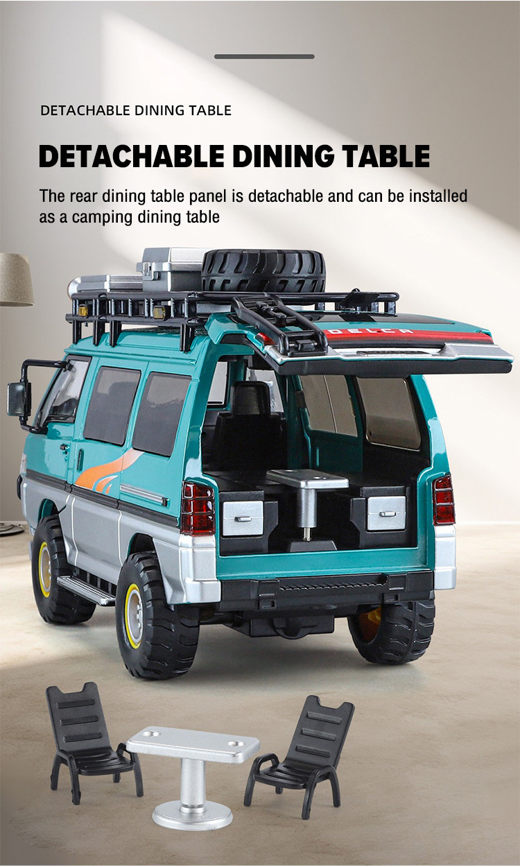 KLT 1:24 Delica Star Wagon 4WD Diecast Model Car Alloy Cars Toys ...