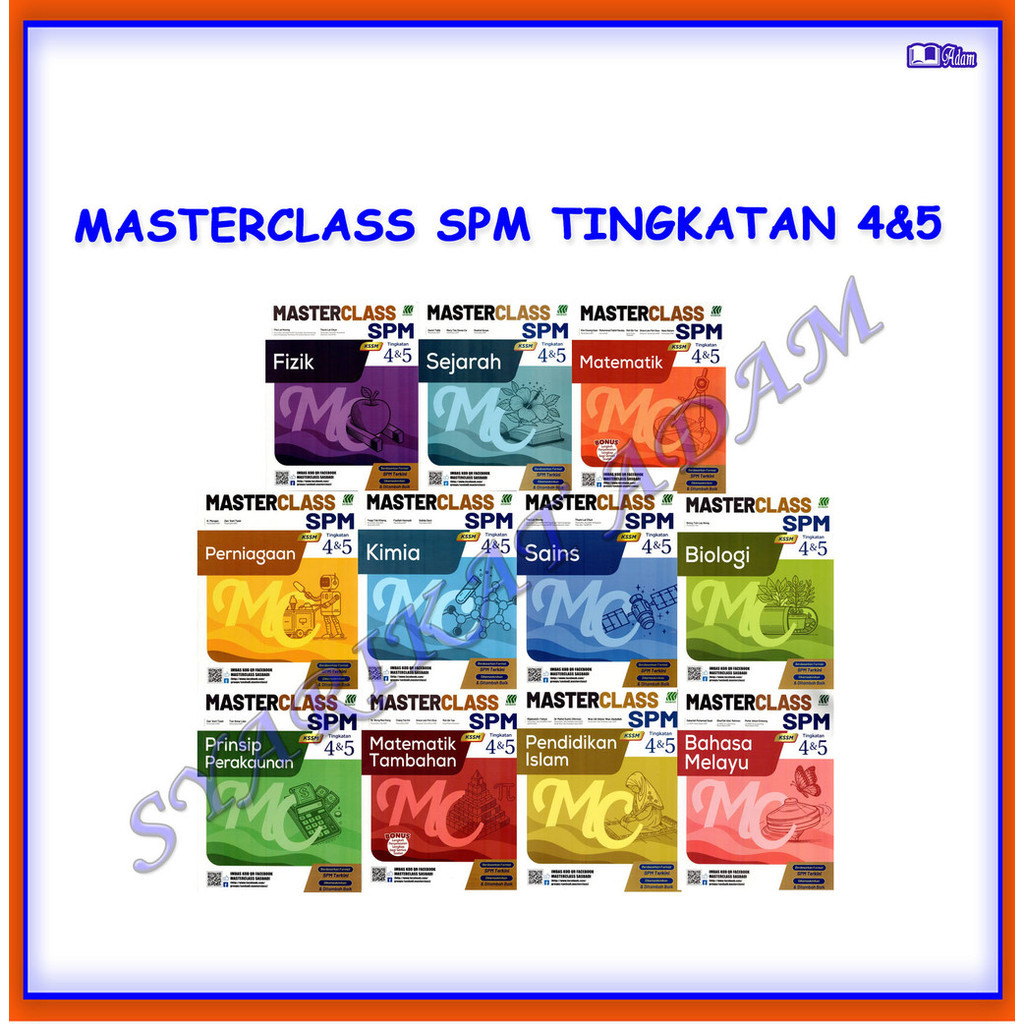 [ADM] BUKU RUJUKAN SPM: MASTERCLASS SPM TINGKATAN 4 & 5 KSSM | Shopee ...