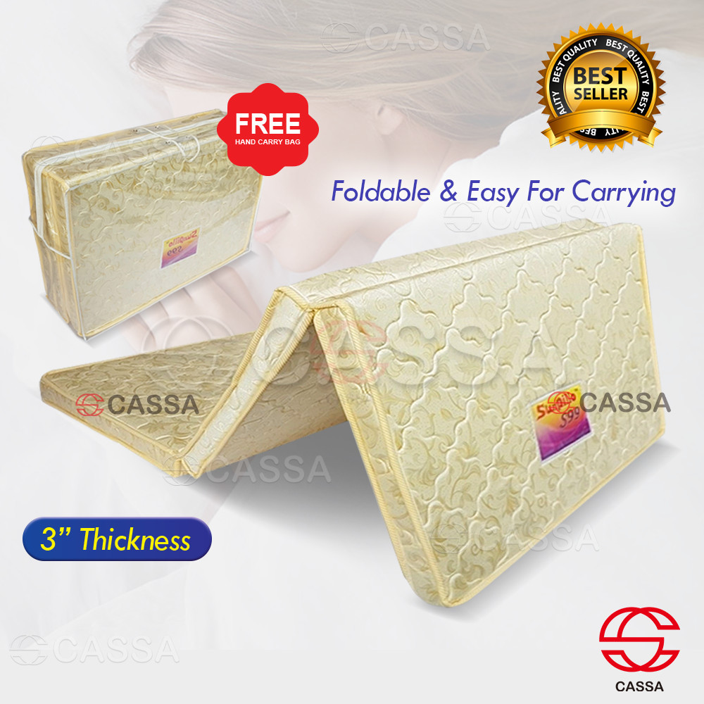 Cassa ZENITH S99 Tri-Foldable Foam 3inch Single Mattress Tilam Lipat ...