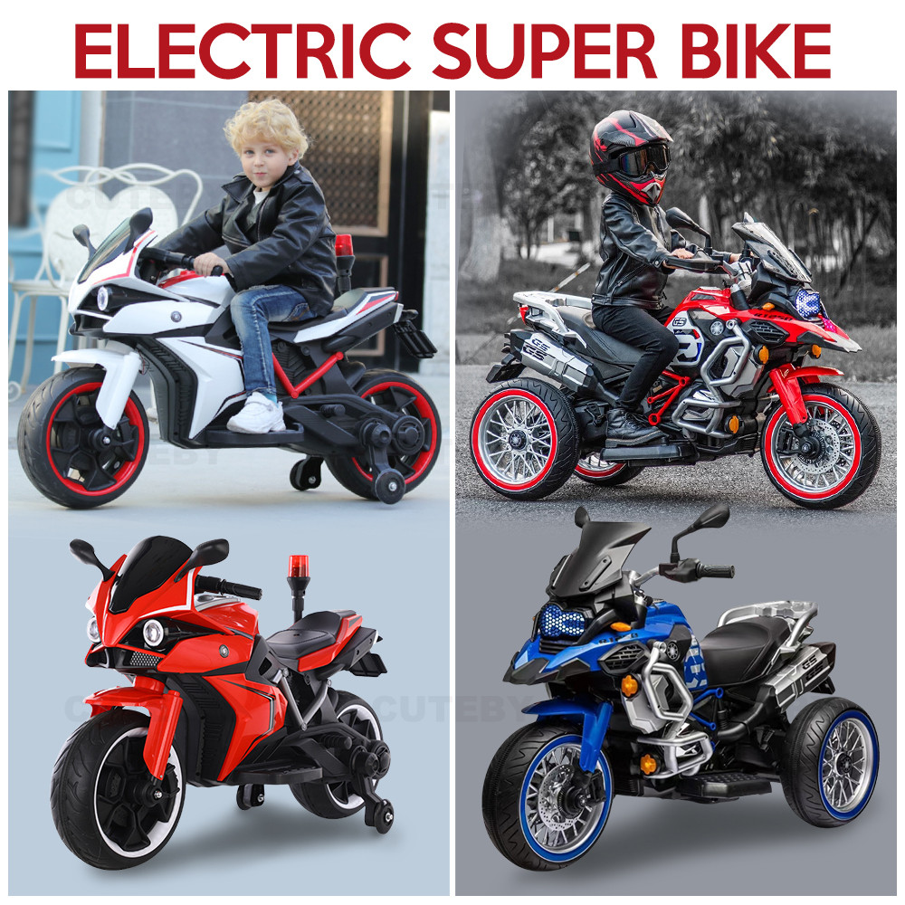 Kids ELECTRIC SUPER BIKE Motor Budak Motorcycle Children Motorbike Kids ...