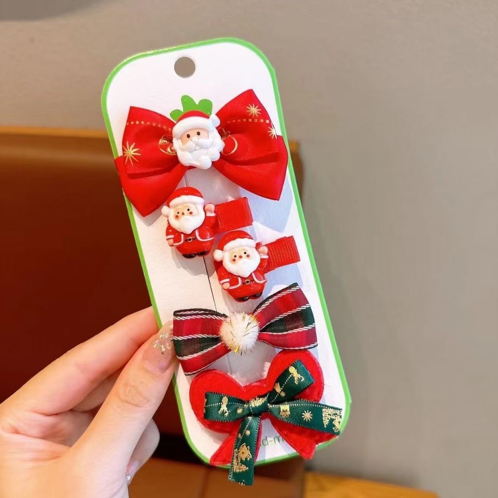 Christmas Hair Clip Hairpins Santa Snowman Dress Up Hair Clips ...