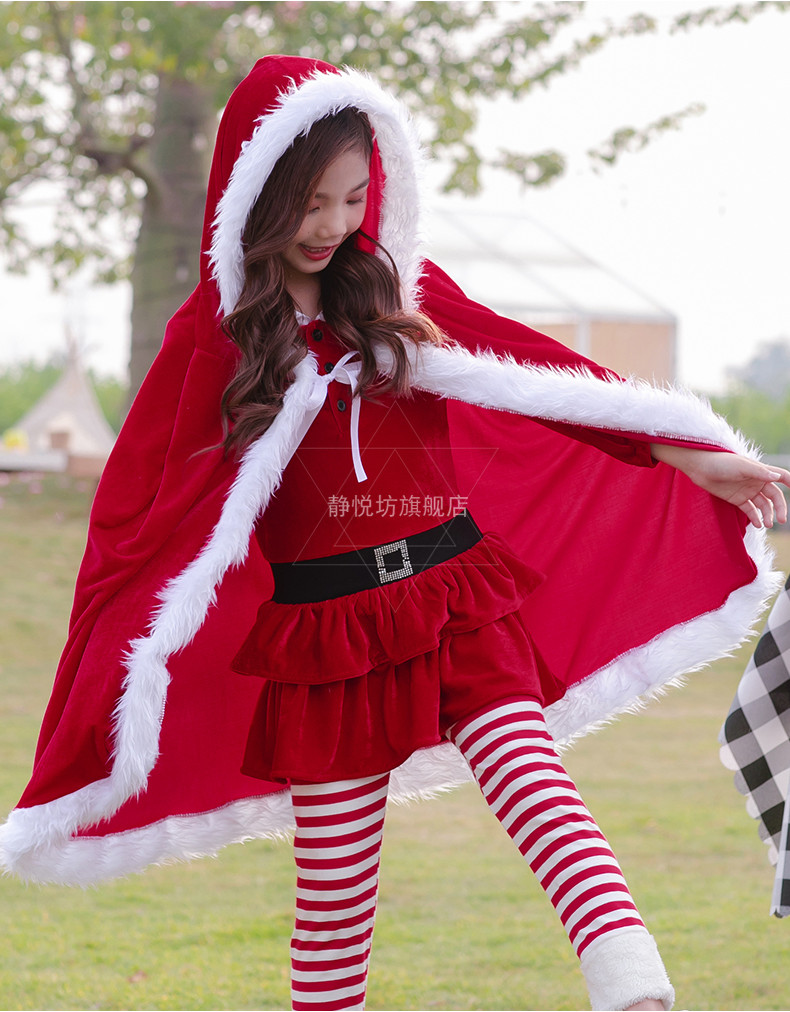 Parent-child Mother Cloak Cloak Jacket Adult Female Christmas Costume ...