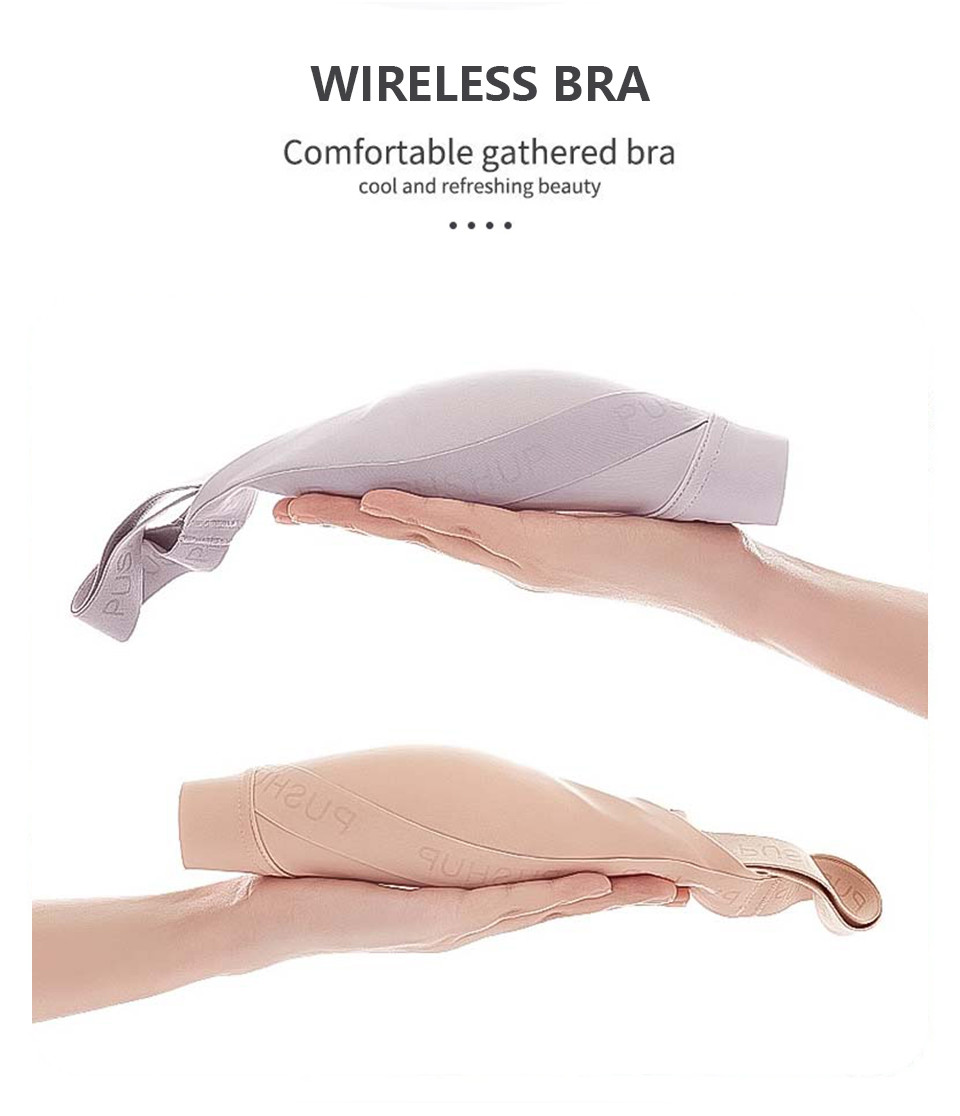 FallSweet Plus Size Women Seamless Minimizer Bras Nude Wireless Push Up ...