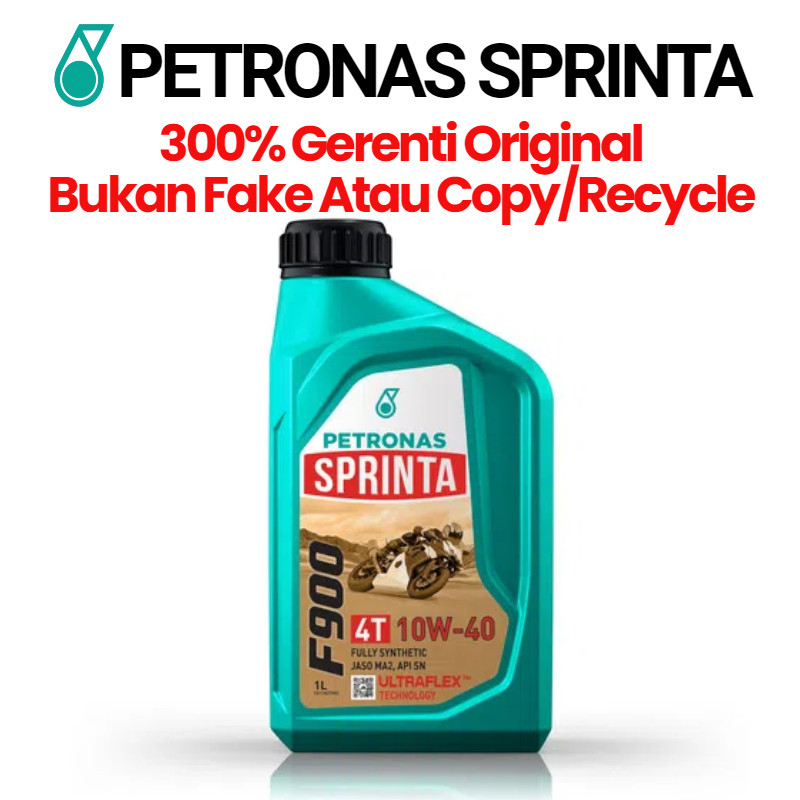 PETRONAS SPRINTA F900 10W50 4T FULLY SYNTHETIC ENGINE OIL 1L 1LITER ...