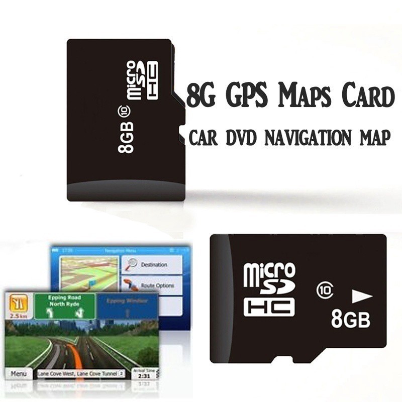 in stock 8/16 GB GPS Map SD Micro SD Memory TF Card with Navigation ...