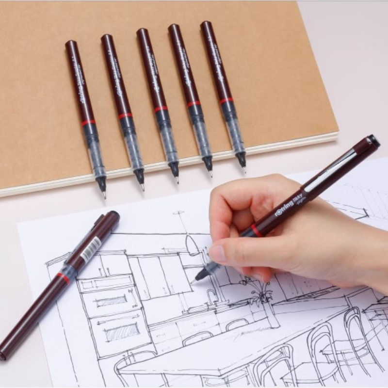 Rotring Drawing Design Pen Black Porous-Point Rotring Tikky Graphic Pen ...
