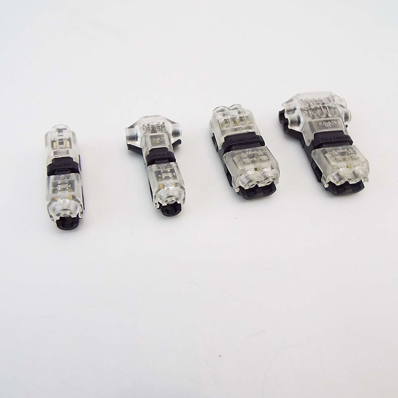 2 Pin Cable 3 Way No Soldering D1 T1 t2 H2 T Type Scotch Lock Quick ...