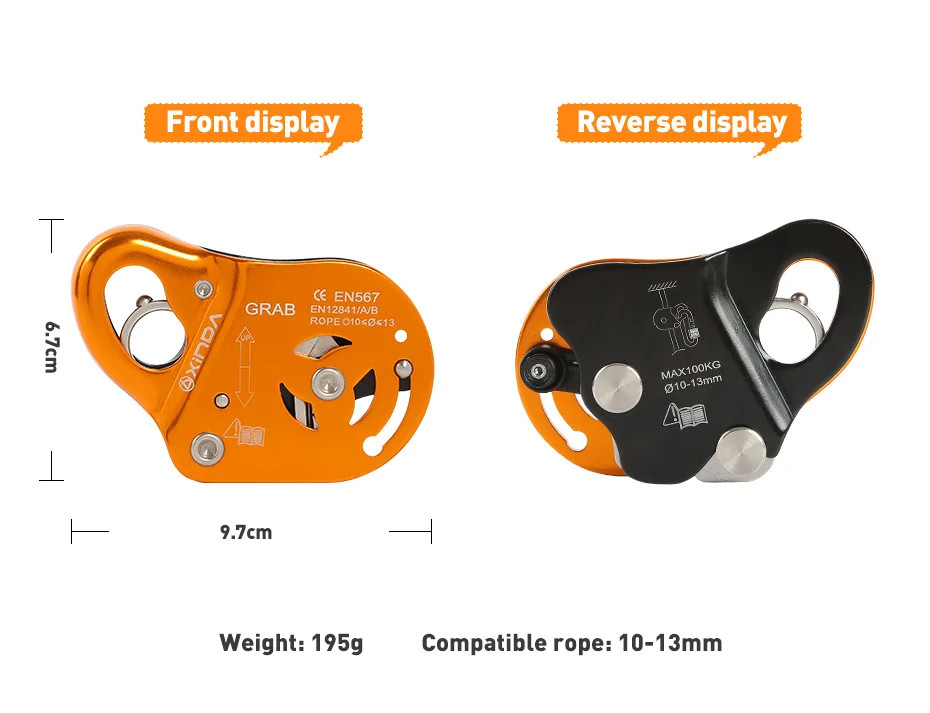 XINDA Rock Climbing Asending & Descending Safety Equipment Removable ...