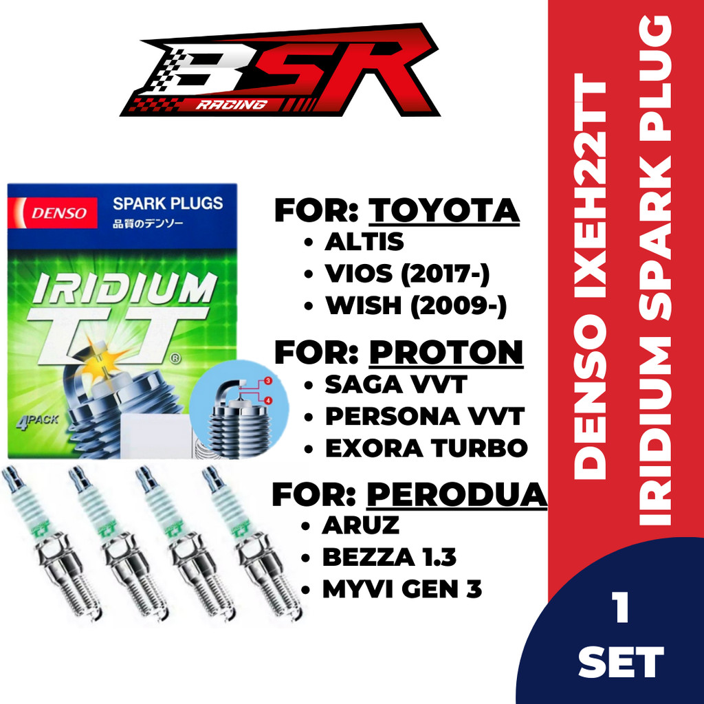 DENSO Iridium Power IXEH22TT Spark Plug For Proton Saga Vvt/ Exora ...