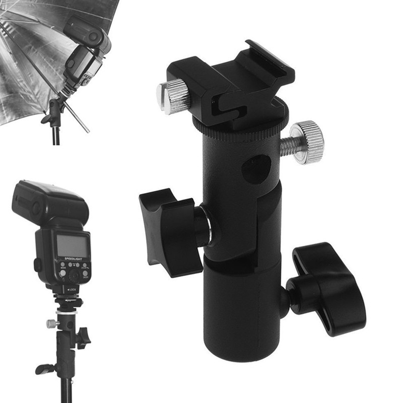 Universal Metal Mount Flash Hot Shoe Umbrella Holder Mount Bracket for Soft Umbrella Reflective ...