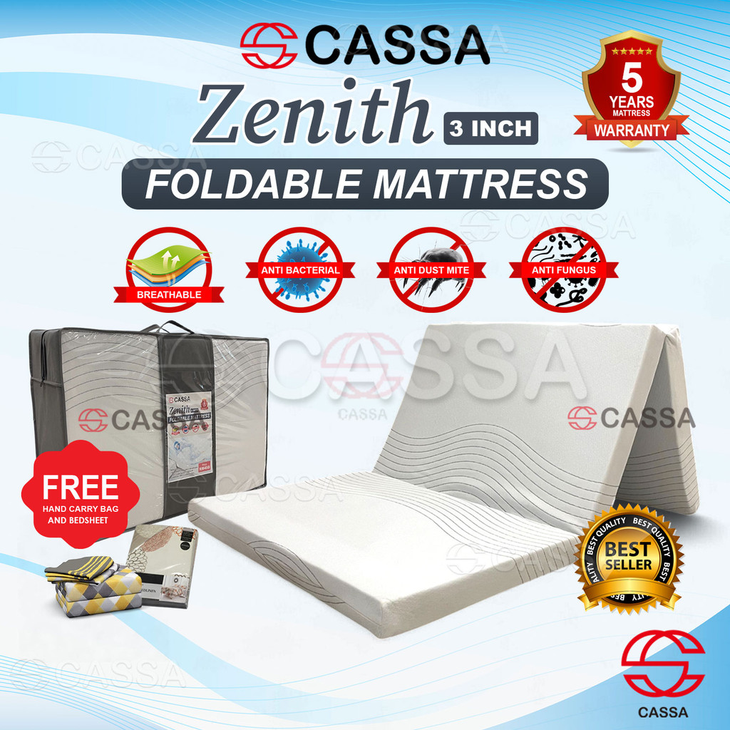 Cassa ZENITH S99 Tri-Foldable Foam 3inch Single Mattress Tilam Lipat ...