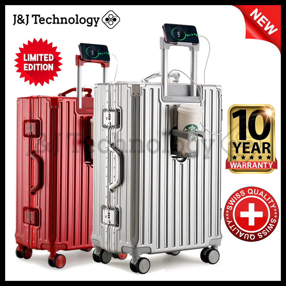 JNJ Technology Premium Luggage Bag Set (20" + 24") Inch ABS Hard Case ...