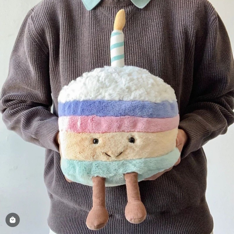 Rainbow Cake Stuffed Doll Funny Birthday Cake Plush Toy Kids Companion ...