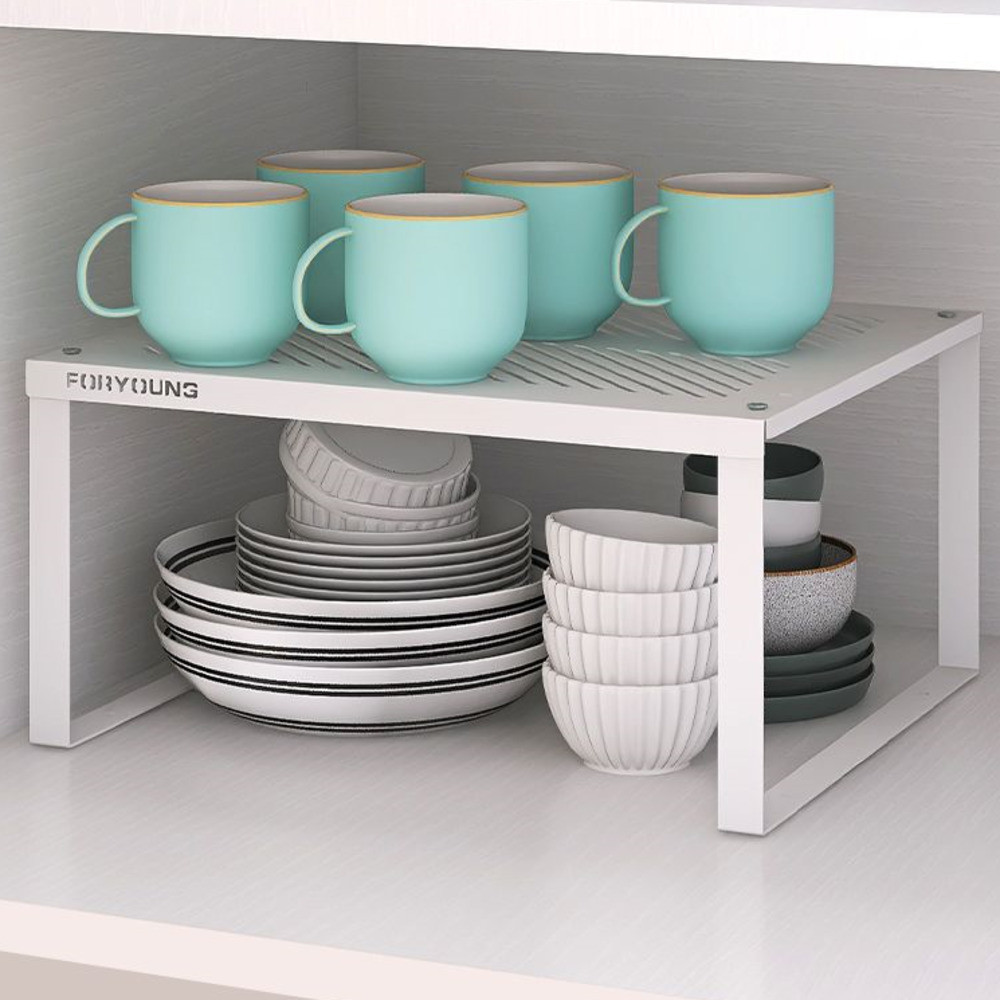 【Ready stock】Retractable Tiered Shelving Kitchen Cabinet Under Sink ...