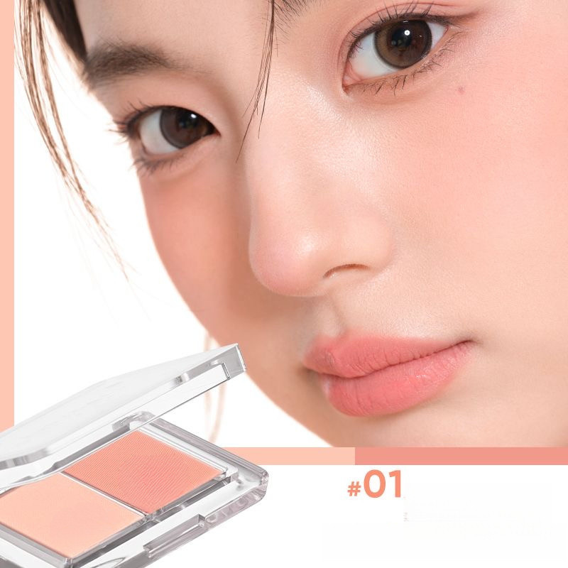 JudydoLL Two-Tone Blusher Plate Expansion Contractive Color Makeup ...