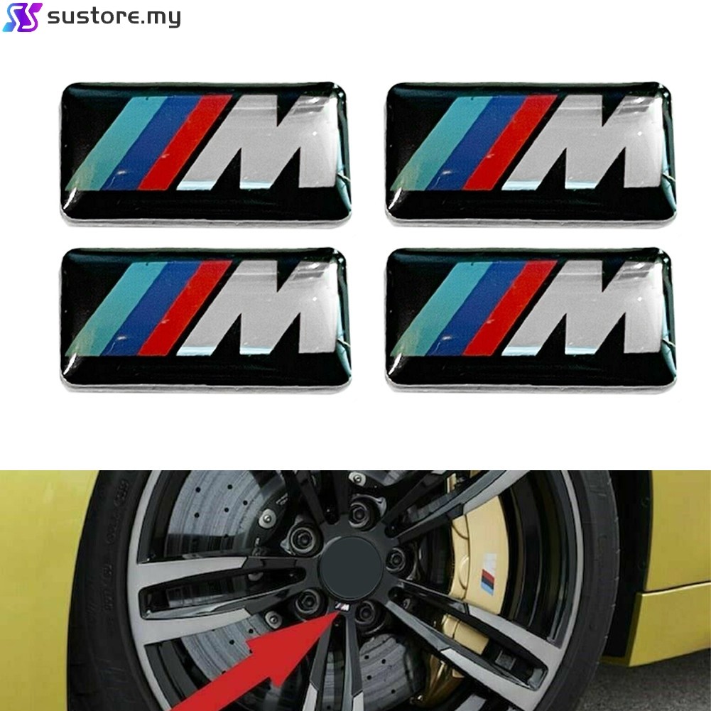 [Super]5PCS For For For BMW M Tec Sport Badge Alloy Wheel stickers ...