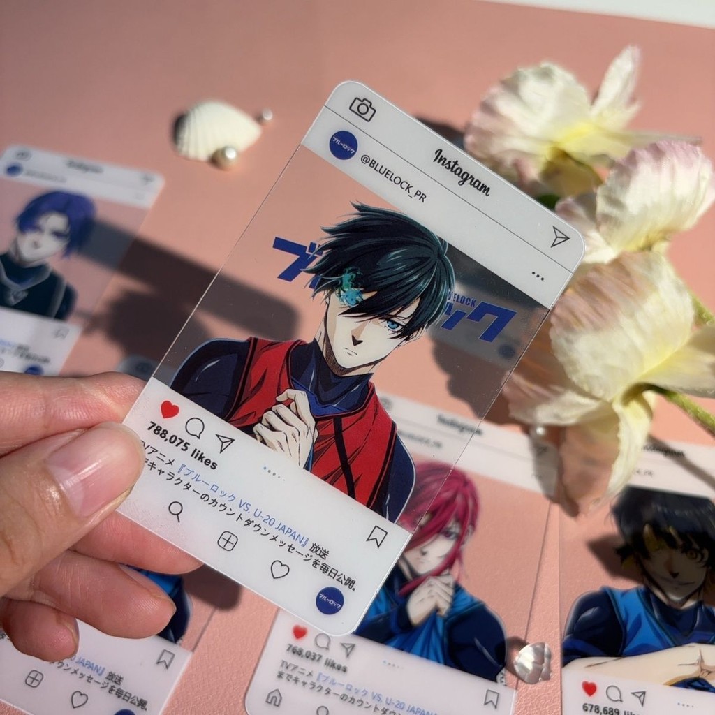 Blue Lock Anime Acrylic IG Frame Card Photocard Collection | Shopee ...